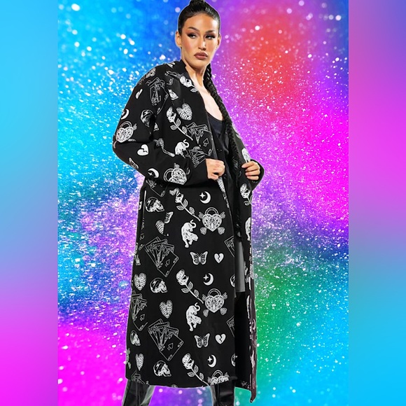 AKIRA | Jackets & Coats | Akira Goth Punk Tattoo Designer Soft Trench ...